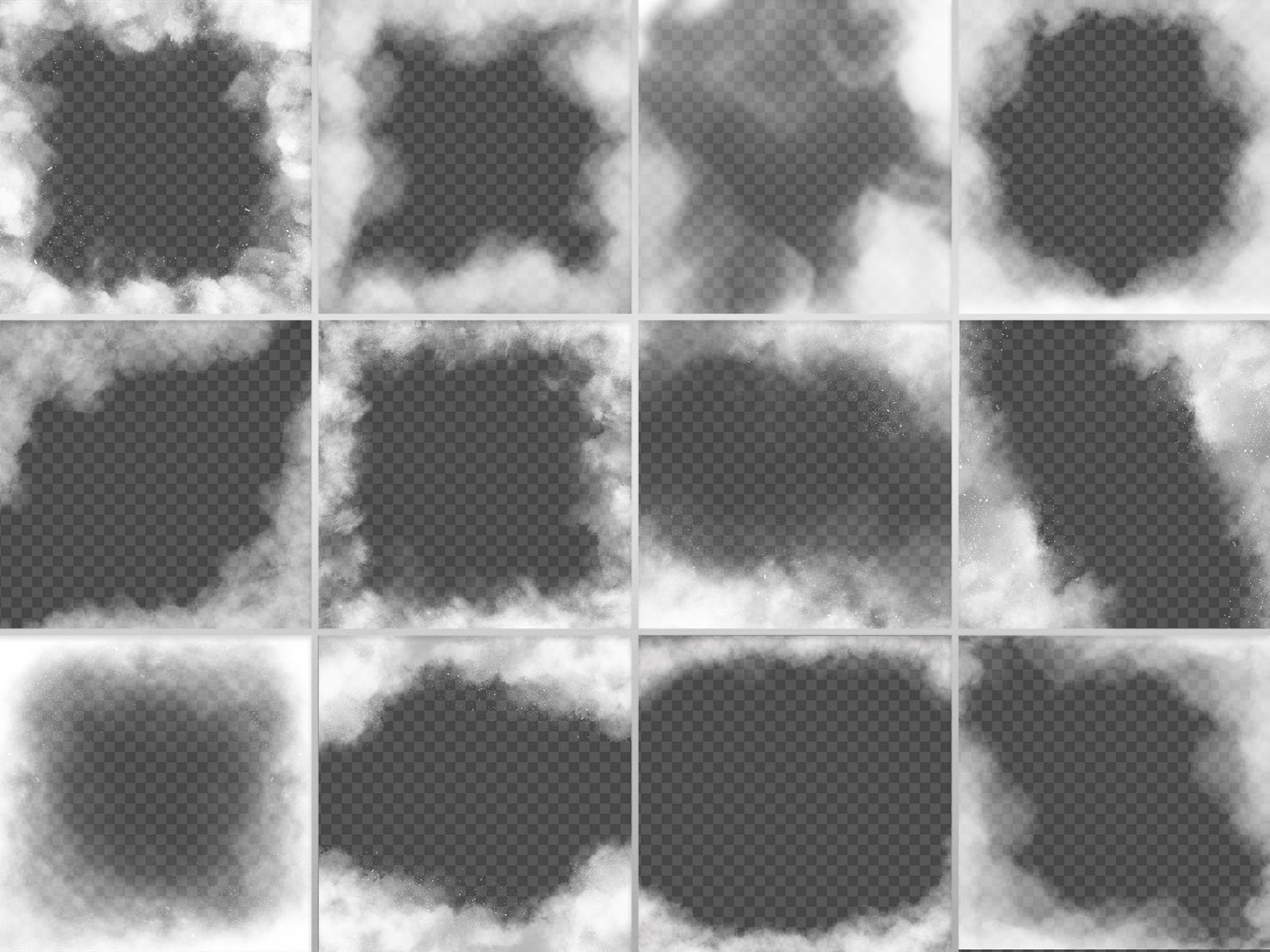 White Smoke Border - White Smoke Effect - Soft Color Photo Overlay ...