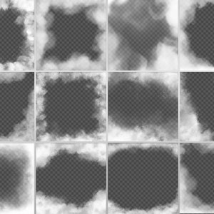 White Smoke Border - White Smoke Effect - Soft Color Photo Overlay ...