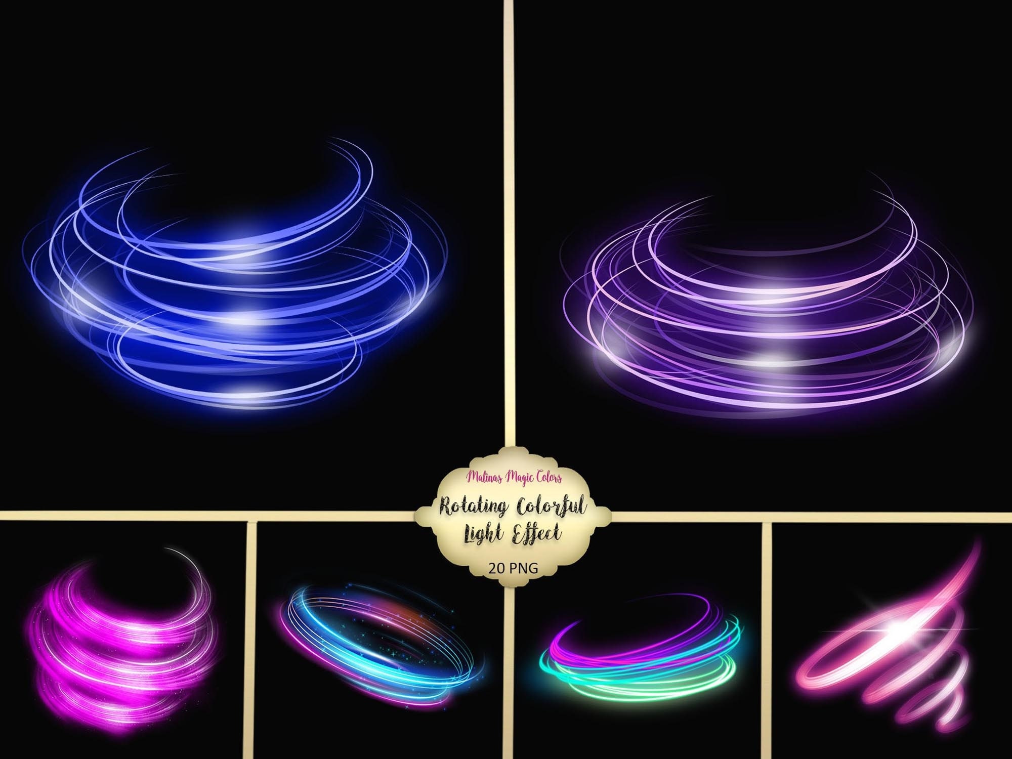 Rotating Colorful Light Effect - Surround Light Overlay - Glowing ...