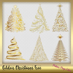 Golden Christmas Tree - Christmas Tree Overlays - Christmas Tree ...