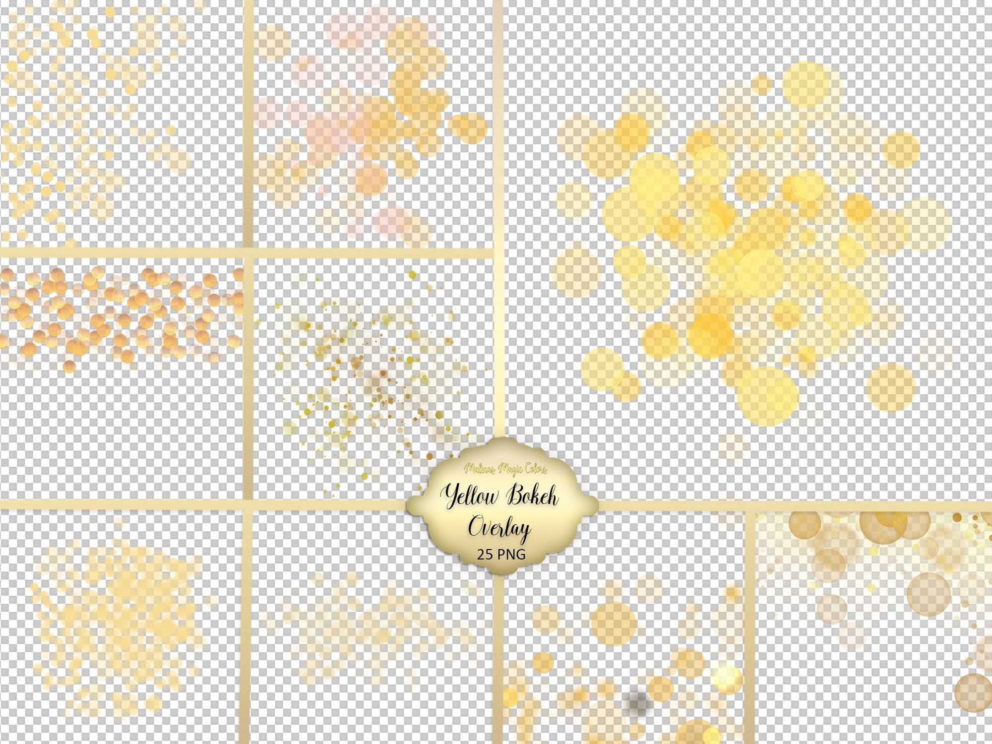 Gold Bokeh Overlay Bokeh Light Yellow Bokeh Overlay Glowing Bokeh ...