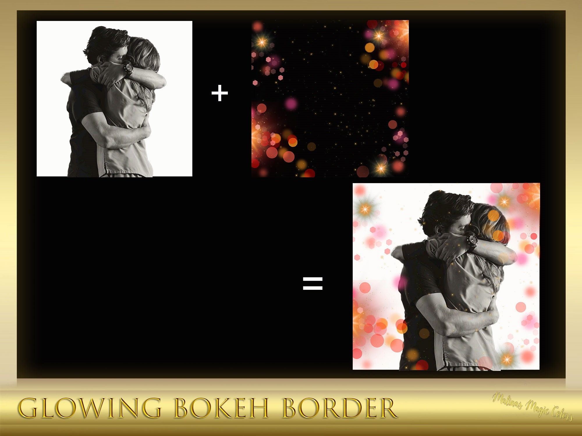 Glowing Bokeh Border Bokeh Frame Overlay Colorful Bokeh Overlay Instant ...