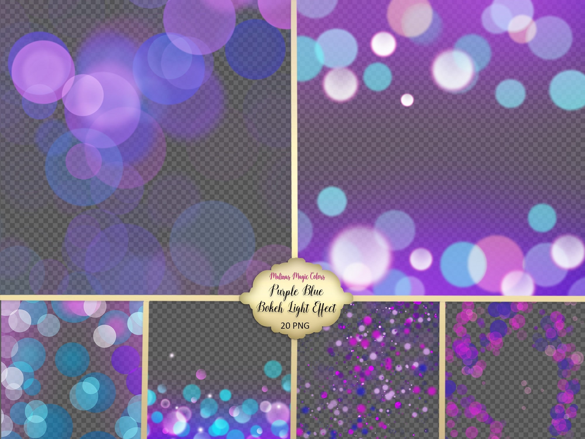 Purple Blue Bokeh Light Effect Colorful Bokeh Overlay Bokeh Light ...