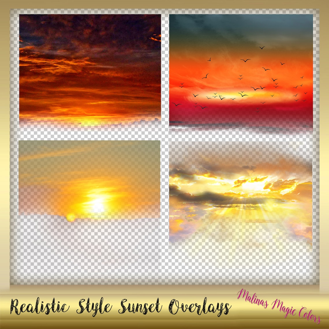15 Realistic Style Sunset Overlays - Sunset Overlay Photoshop - Overlay ...