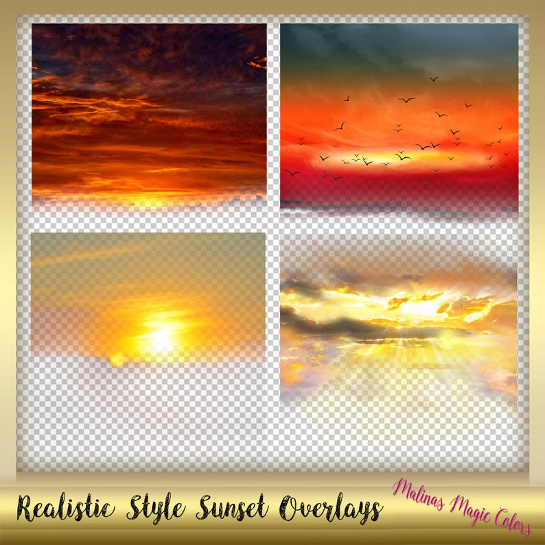 15 Realistic Style Sunset Overlays - Sunset Overlay Photoshop - Overlay ...