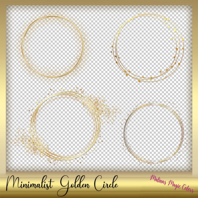 Minimalist Golden Circle - Simple Golden Circle - Gold Ring Circle ...