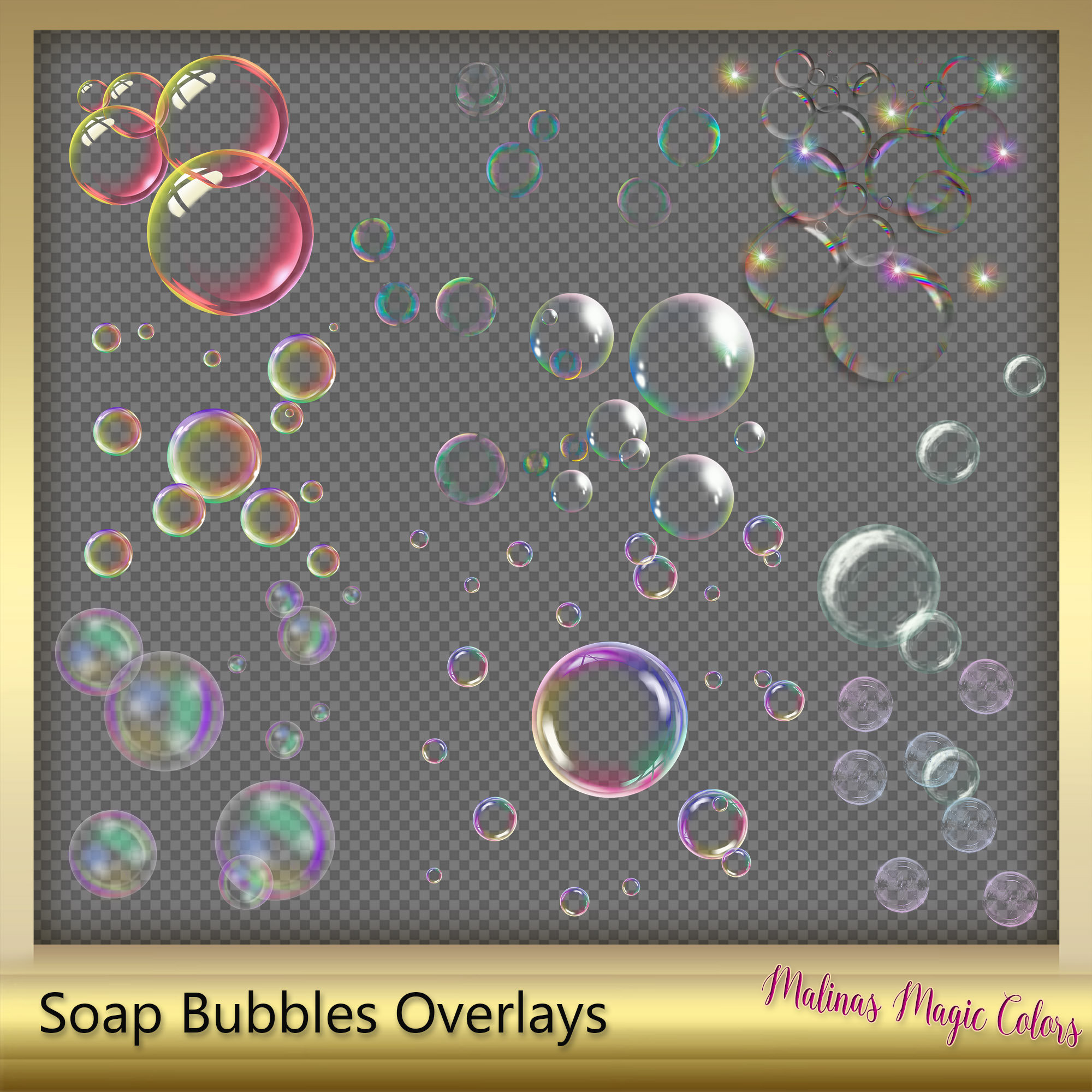 25 Soap Bubbles Overlays Bubble Overlay Blowing Bubbles Colorful Soap ...