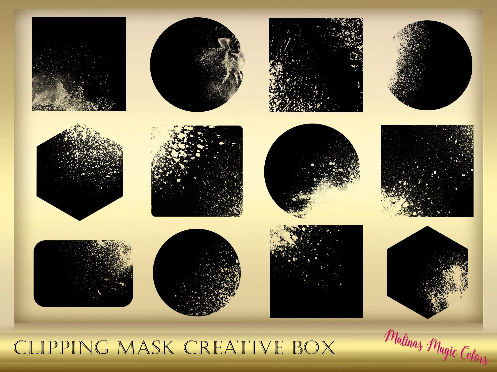 Photoshop Clipping Mask - Grunge Png Masks - Creative Shapped Clipping ...