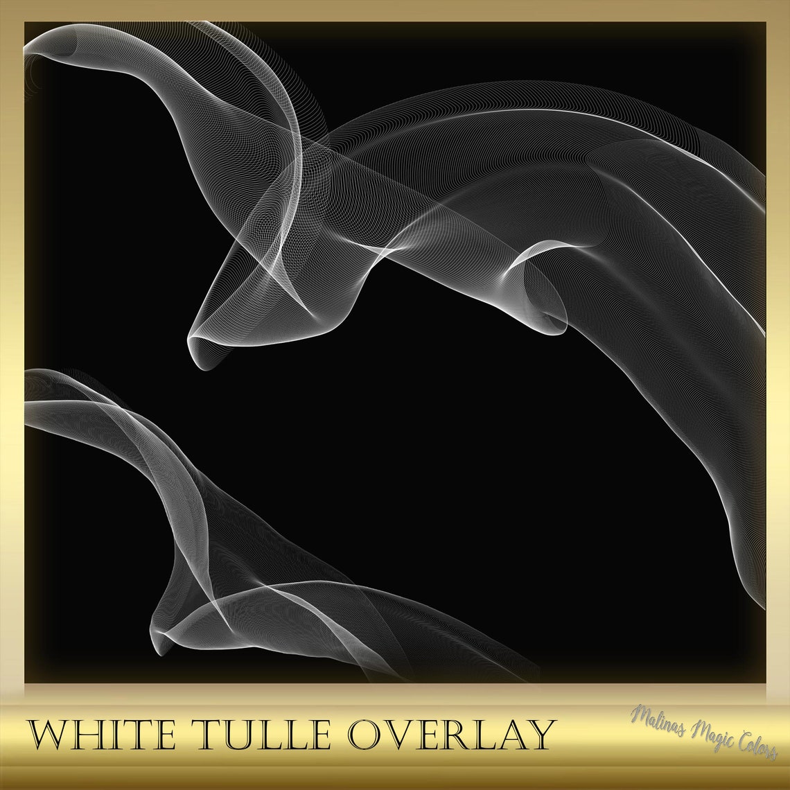 20 Tulle Overlays Flying Tulle White Veil Overlays Digital Instant ...