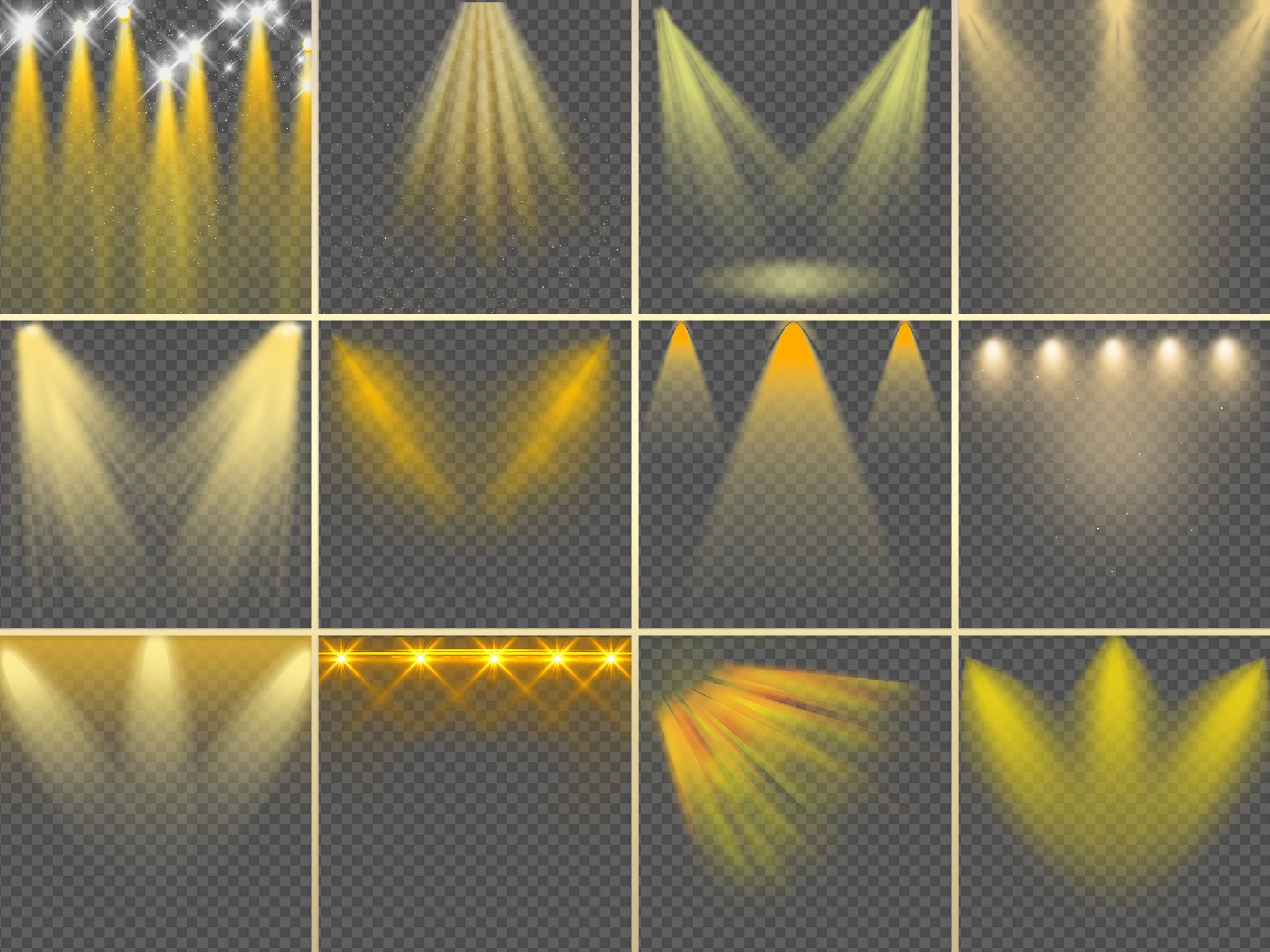 45 Yellow Stage Lighting Overlays Yellow Spotlight Overlays Yellow ...