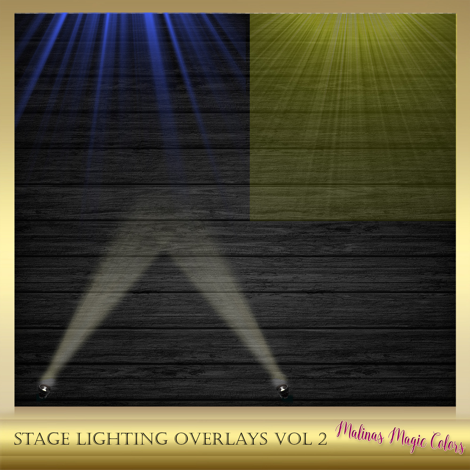 15 Stage Lighting Overlays Vol 2 - Spotlight Overlays - Light Effect ...