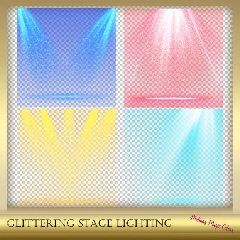 15 Glittering Stage Lighting Overlays Spotlight With Shiny Light ...