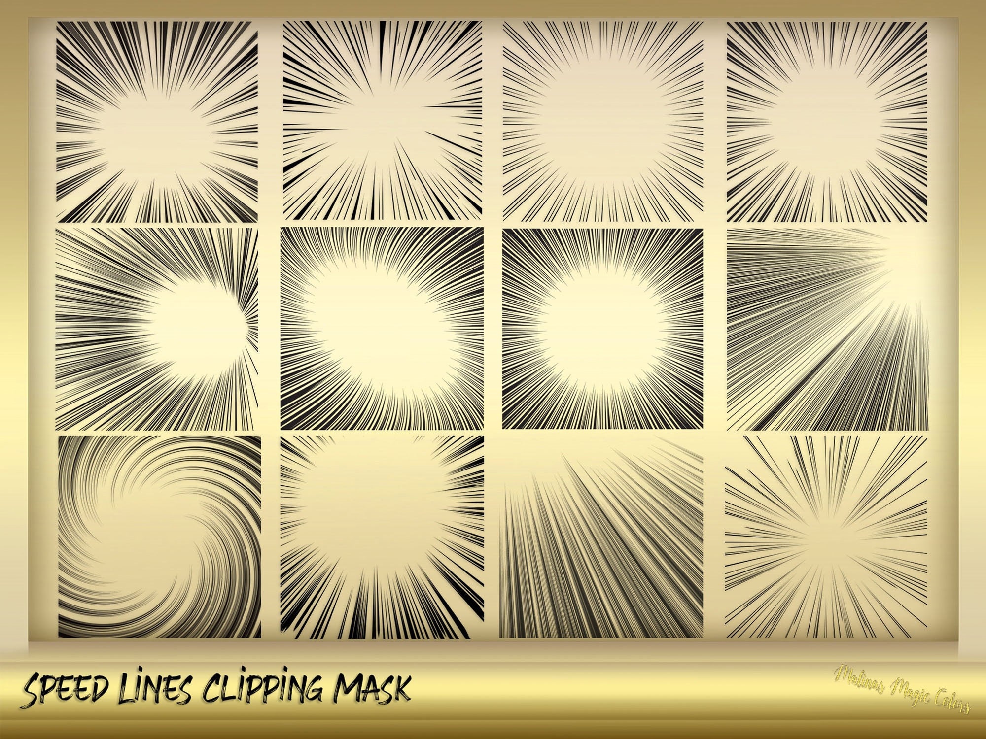 Speed Lines Clipping Mask - Speed Lines PNG - Photoshop Clipping Masks ...