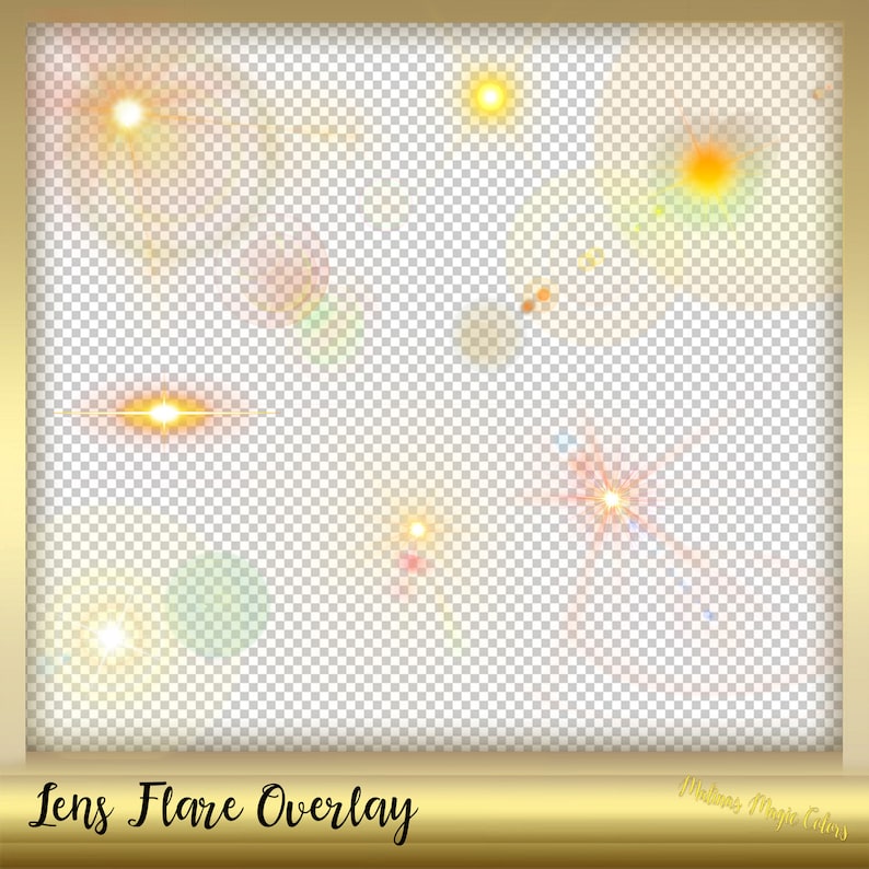 20 Lens Flare Overlays - Light Overlays - Natural Light - Transparent ...
