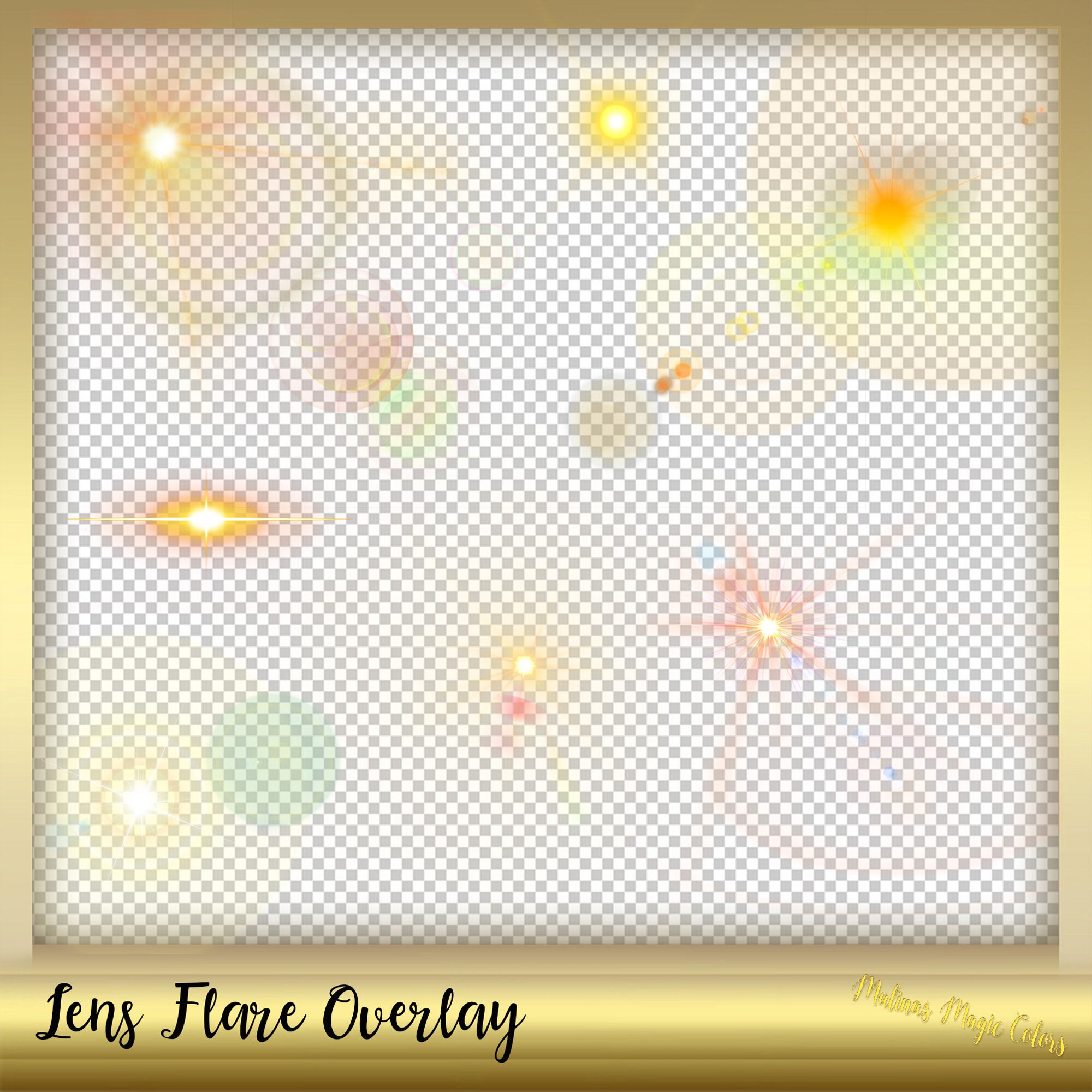 20 Lens Flare Overlays - Light Overlays - Natural Light - Transparent ...