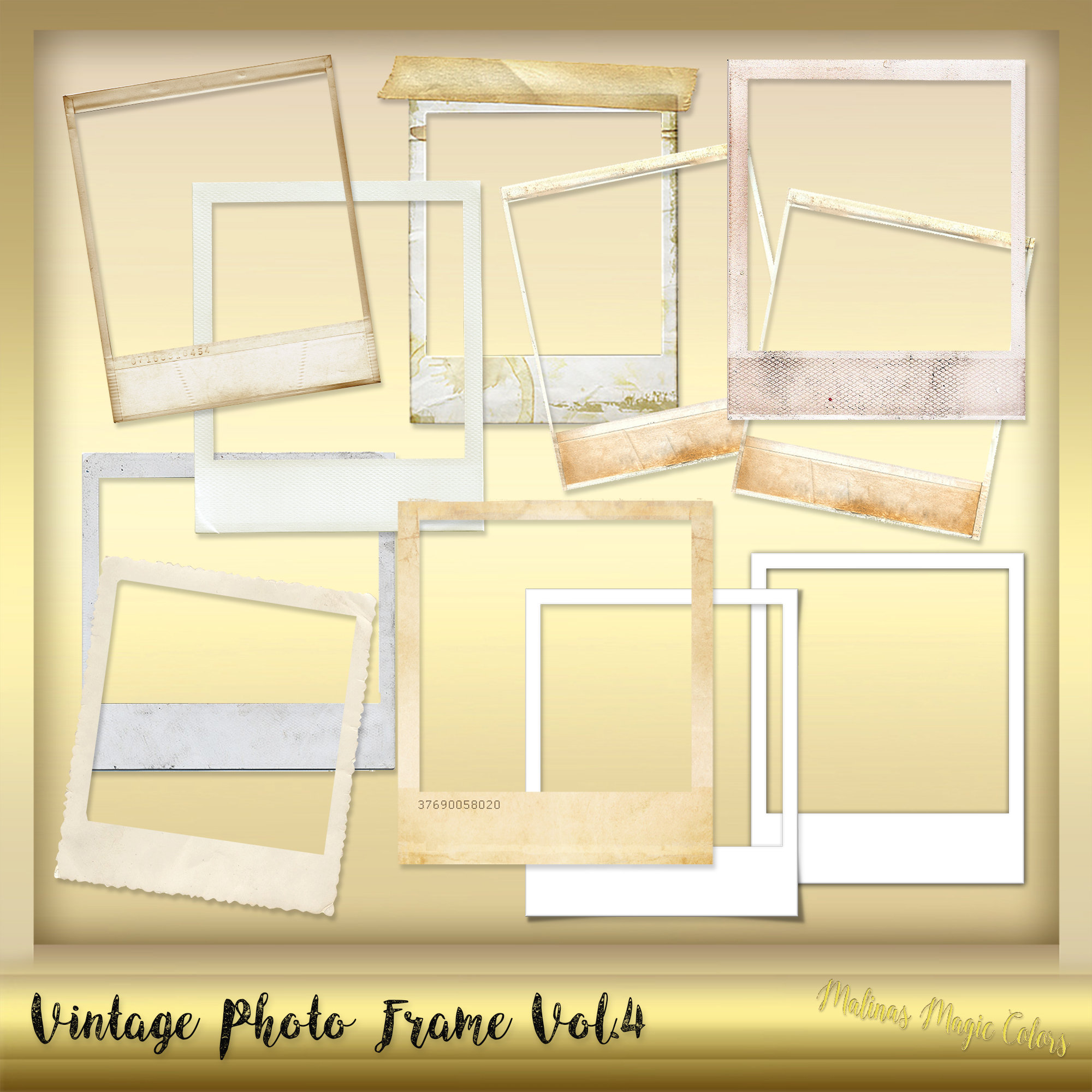 15 VINTAGE Photo Frames Vol. 4 Vintage Frame Photoshop Digital Picture ...