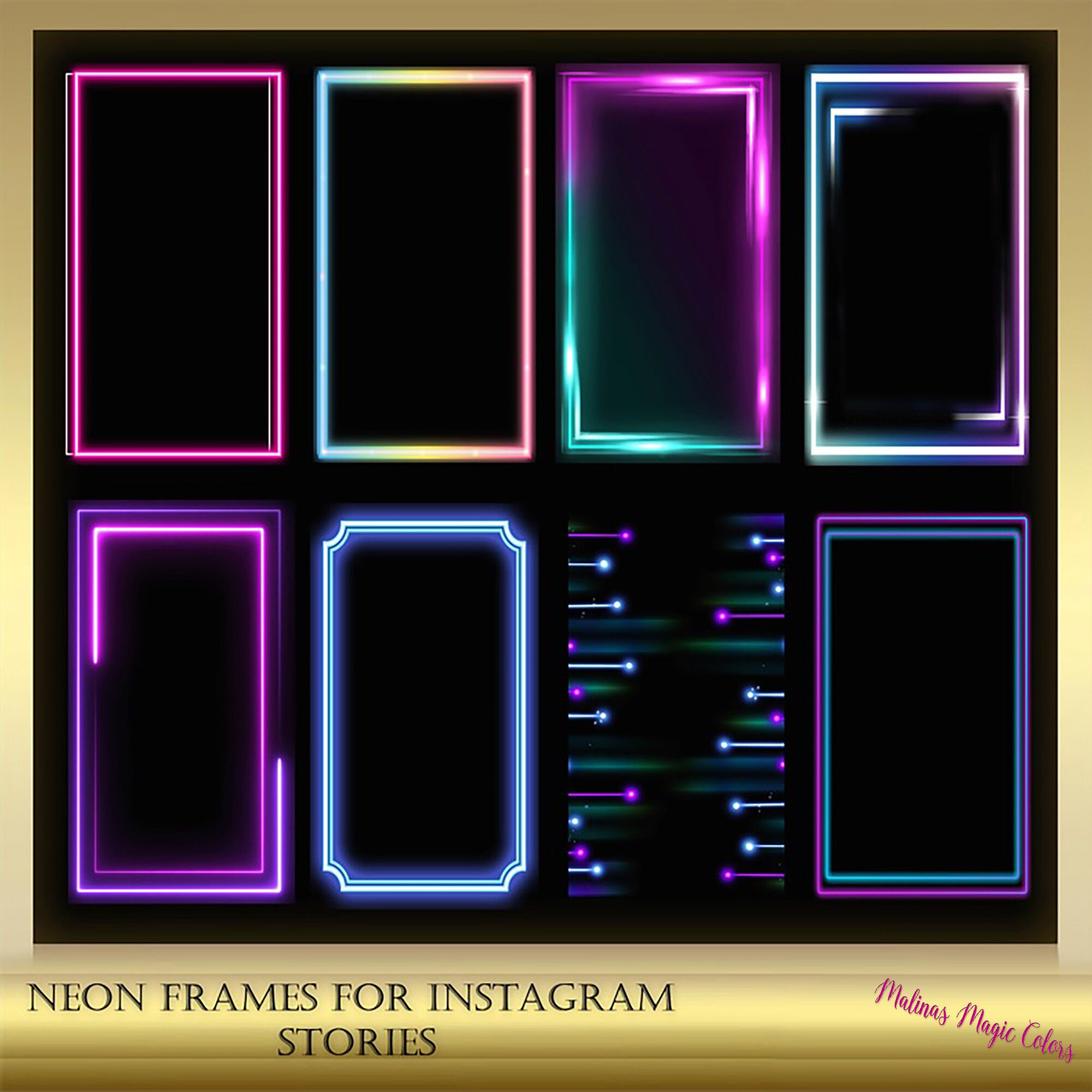 20 Neon Frames for Instagram Stories - Instagram Story Frames - Insta ...