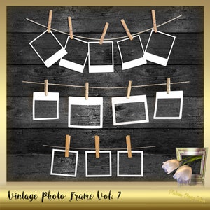 7 VINTAGE Photo Frames Vol. 7 - Vintage Frame - Photoshop Digital ...
