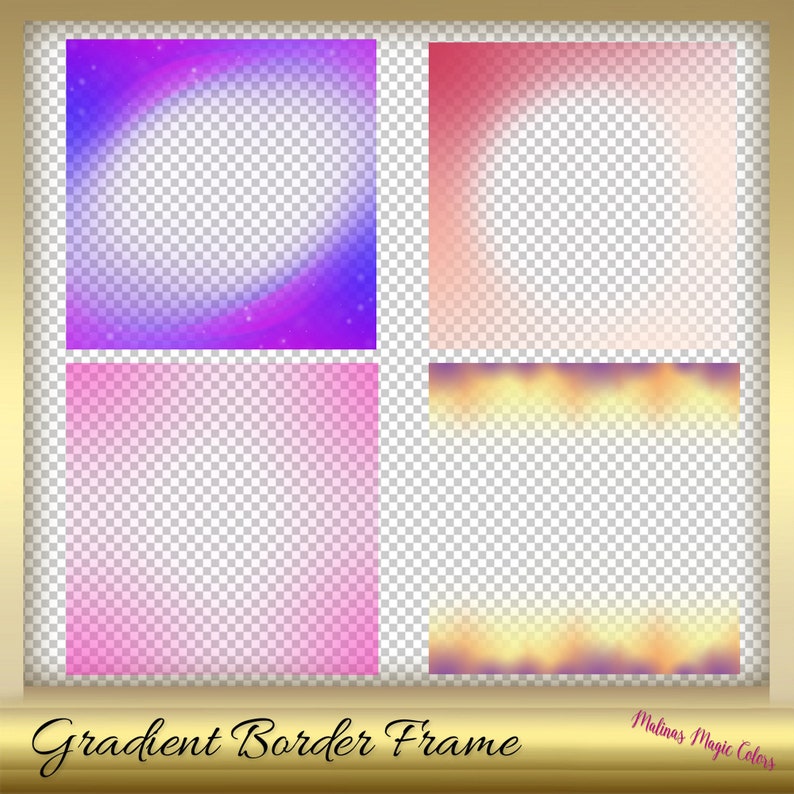 Gradient Border Frame Gradient Effect Frame Soft Color Photo Overlay Soft Color Overlay ...