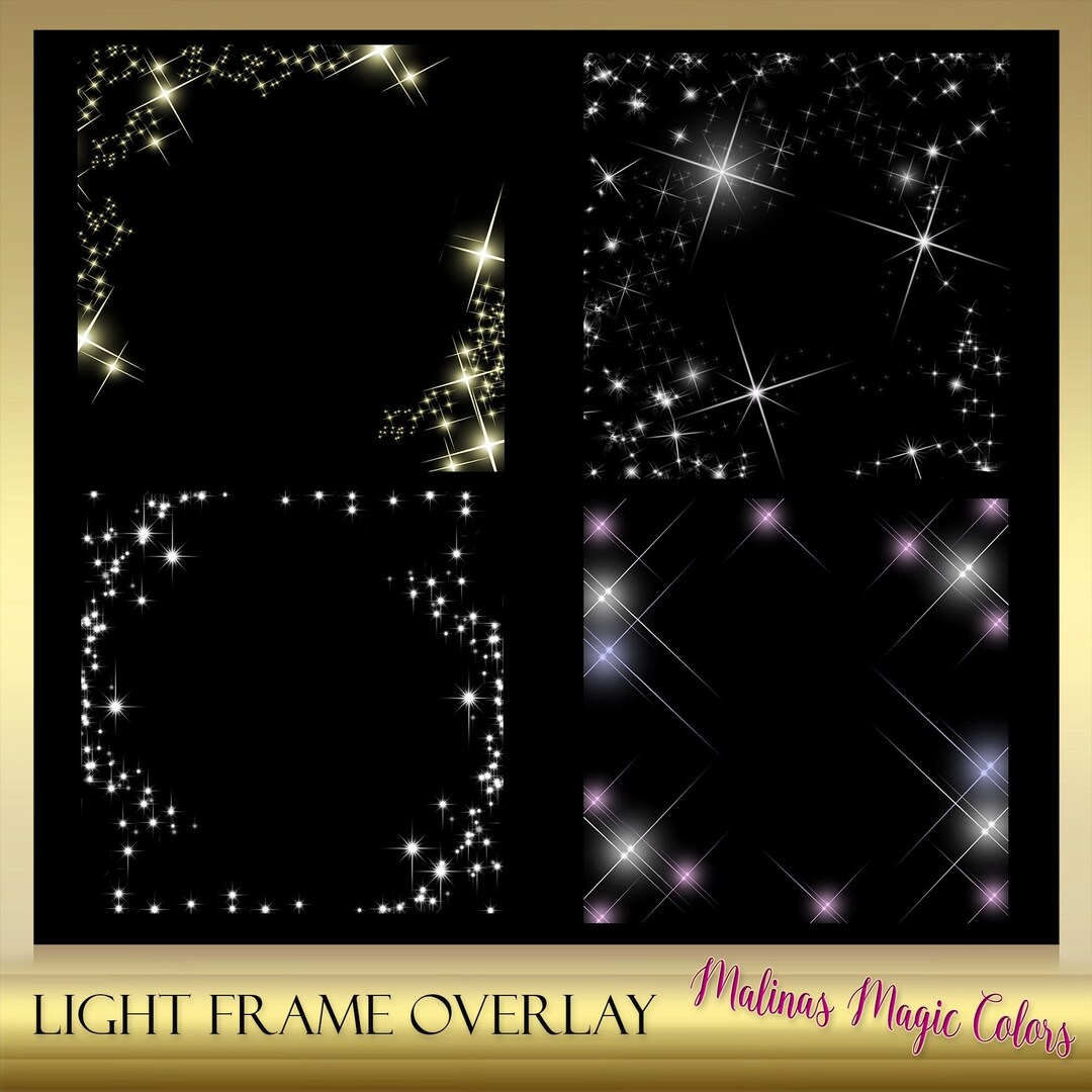 Light Frame Overlay - Photoshop Digital Picture Frame - Frame Digital ...