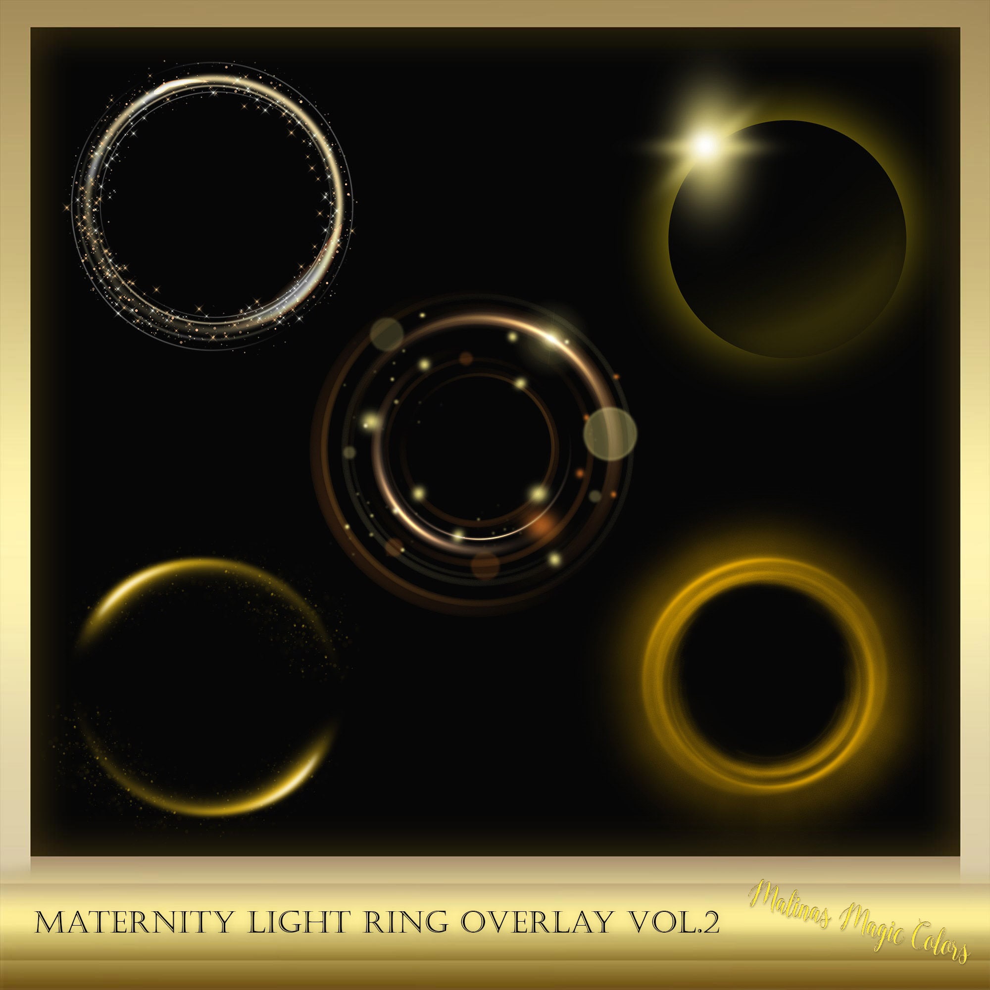 30 Maternity Light Ring Overlay Vol.2 Circles of Light Light Effect ...