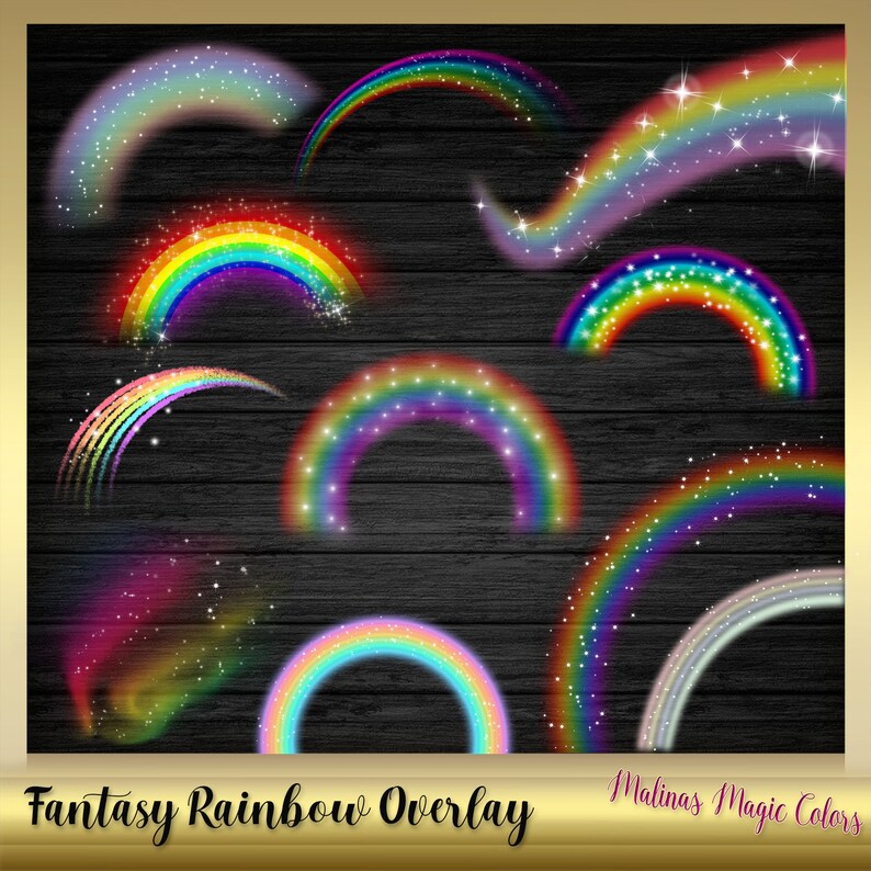 Fantasy Rainbow Overlay - Rainbow Photo Overlay - Rainbow Effect ...
