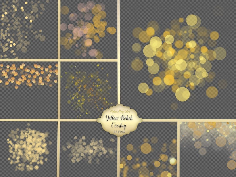 Gold Bokeh Overlay - Bokeh Light - Yellow Bokeh Overlay - Glowing Bokeh ...