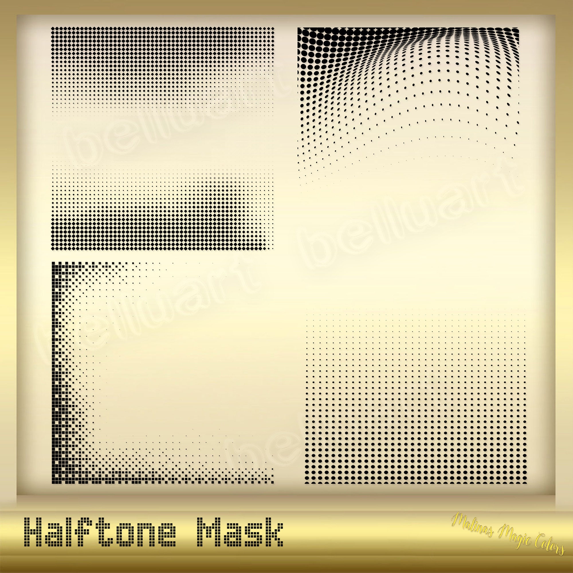 9 Halftone Mask Halftone Dot Patterns for Photoshop - Etsy