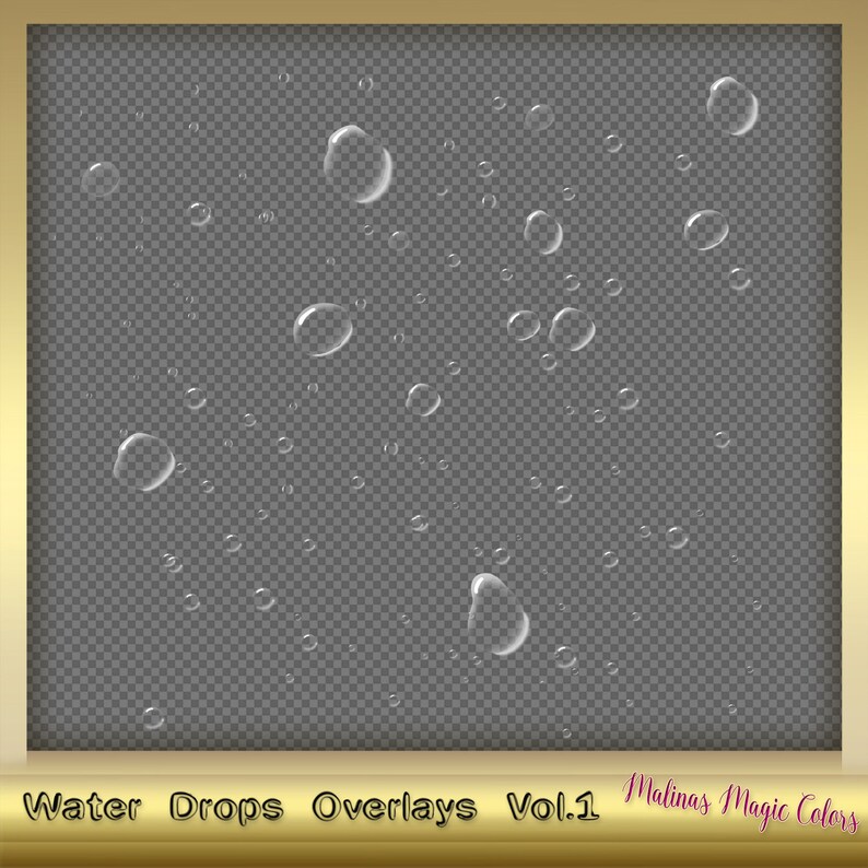 40 Water Drops Overlays Vol. 1 - Raindrops Overlays - Foto Overlays ...