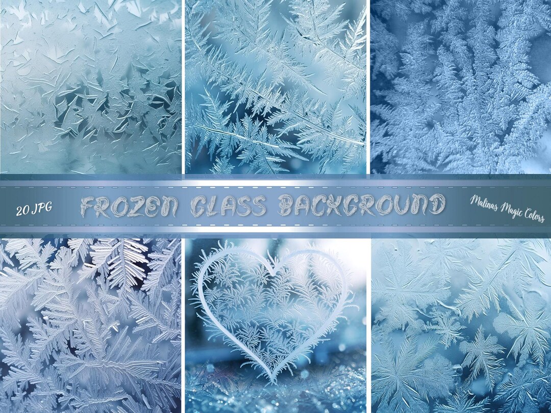 Frozen Glass Background - Frost Pattern on the Window - Frosty Winter ...