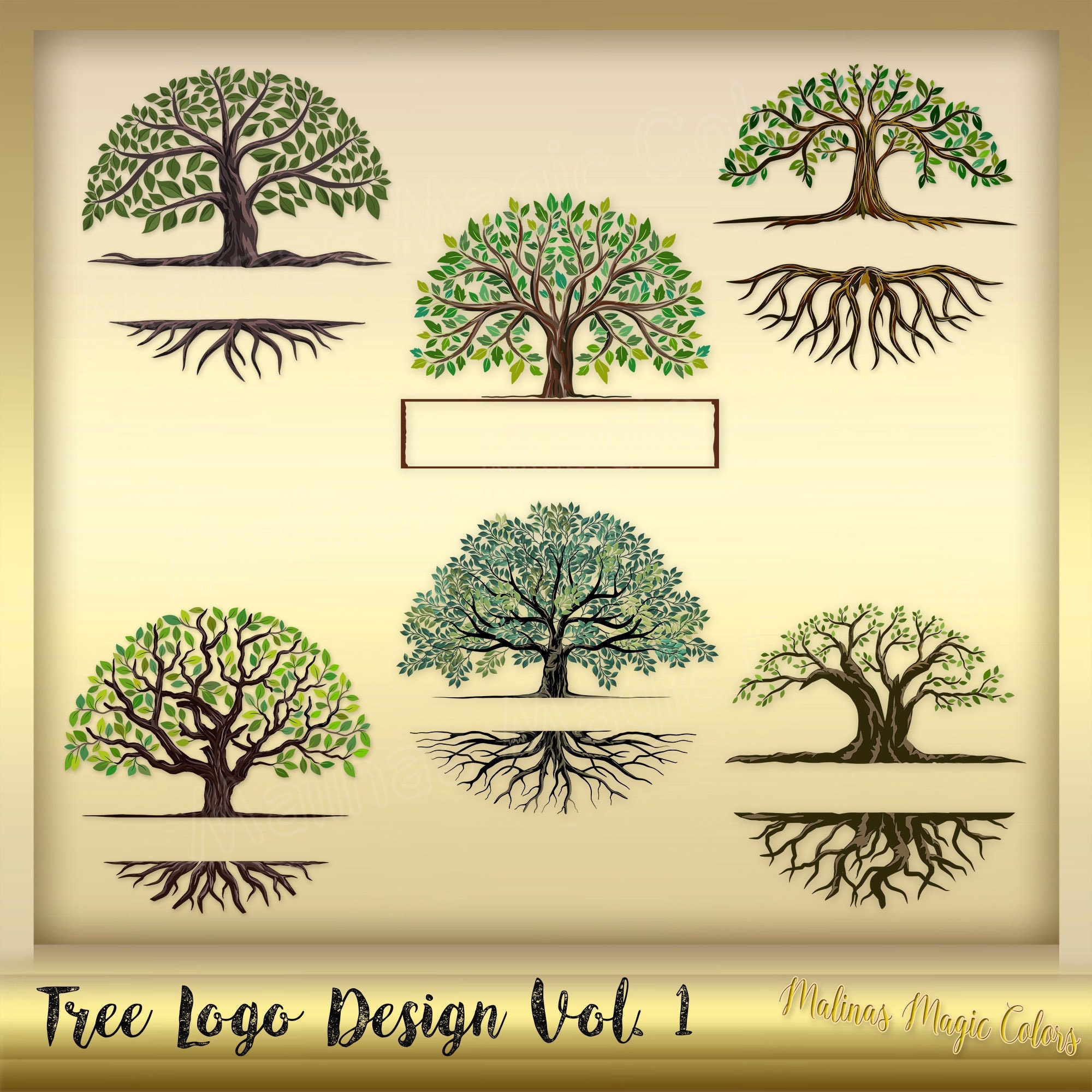 Tree Logo Design - Green Tree Logo - Tree Clip Art - Tree With Green ...