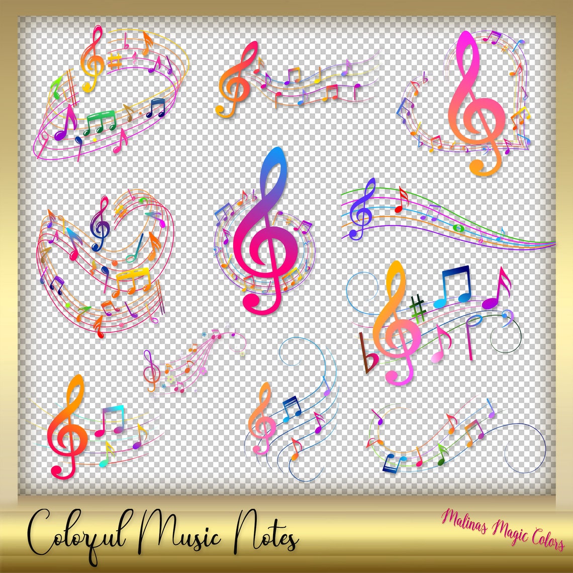 Colorful Music Notes Music Note Clip Art Colorful Musical Notes Musical ...