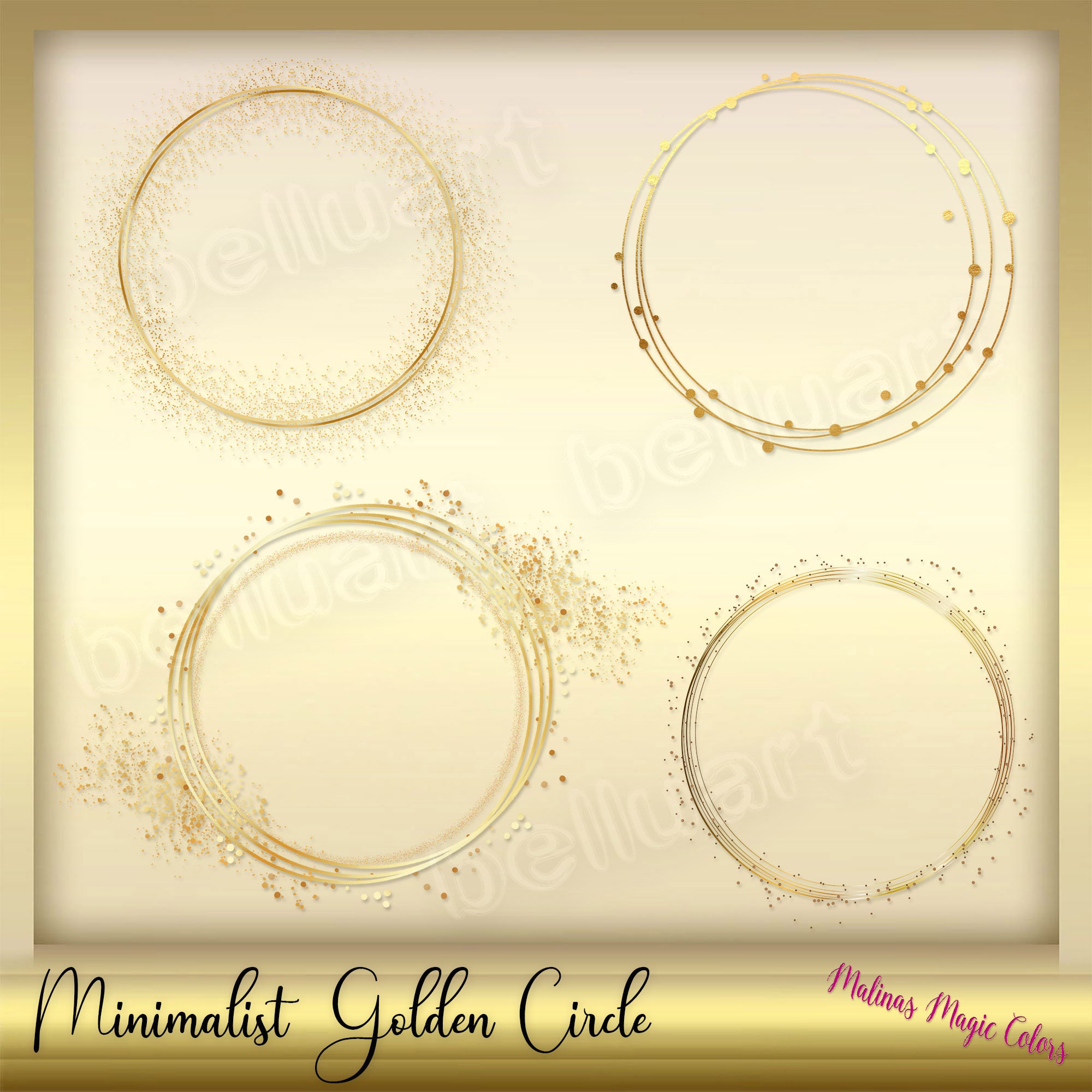 Minimalist Golden Circle - Simple Golden Circle - Gold Ring Circle ...