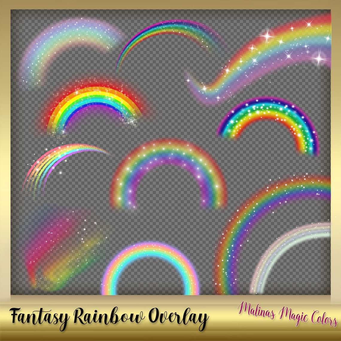 Fantasy Rainbow Overlay Rainbow Photo Overlay Rainbow Effect Glitter ...