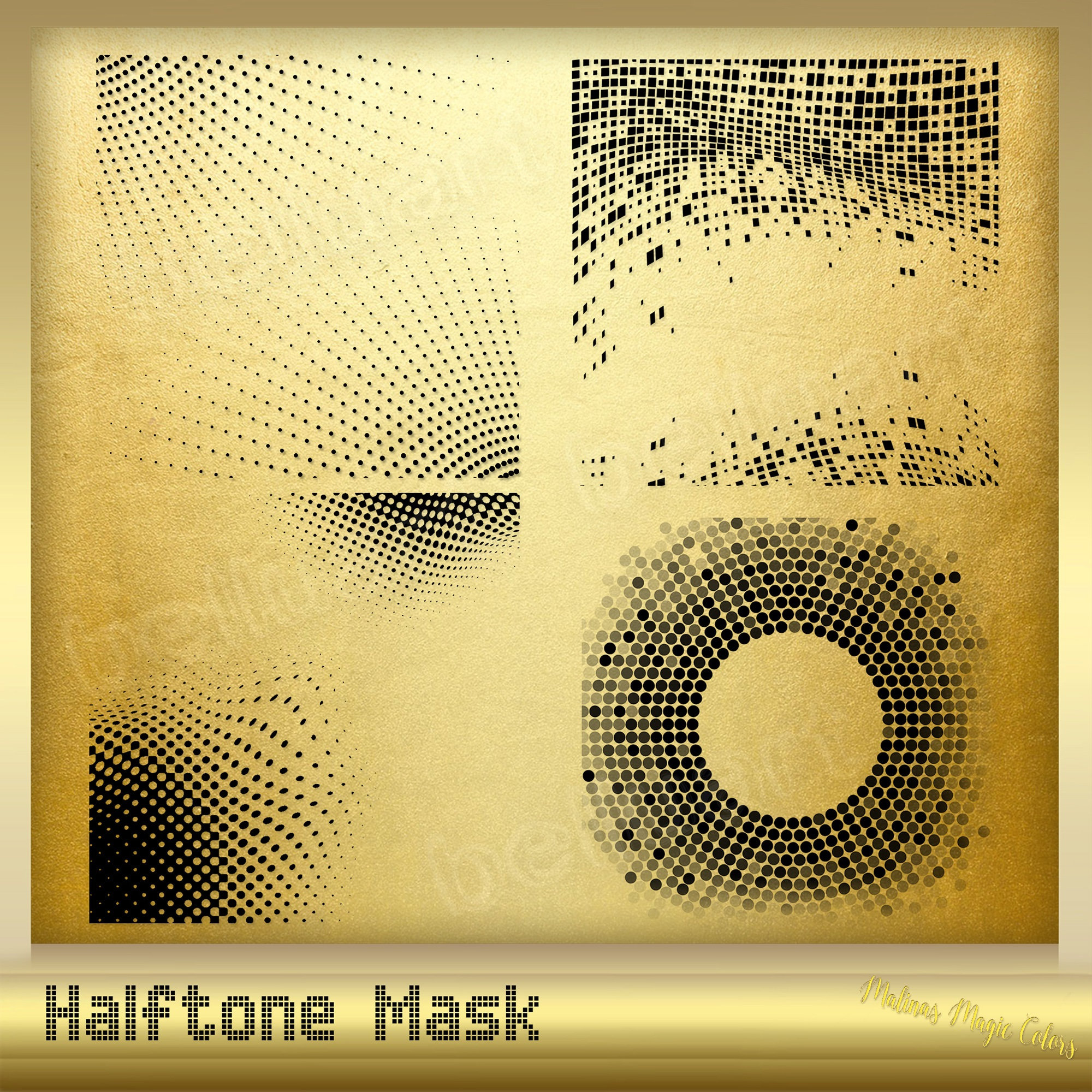 9 Halftone Mask Halftone Dot Patterns for Photoshop Halftone Effect ...