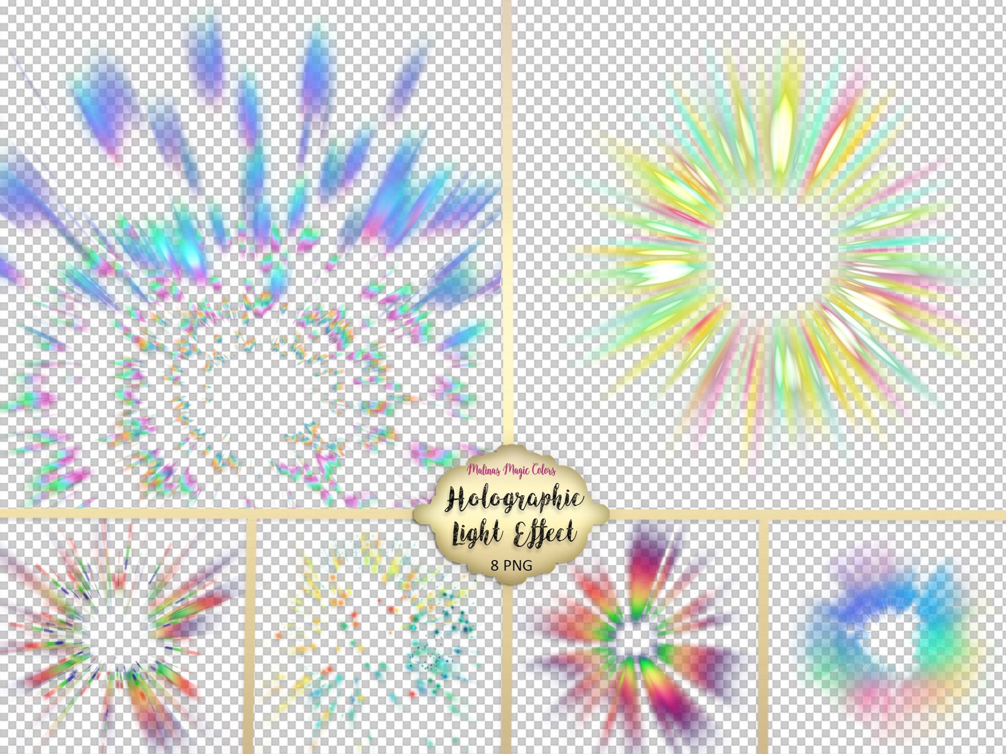 Holographic Rainbow Light Effect Rainbow Spot Overlay - Etsy