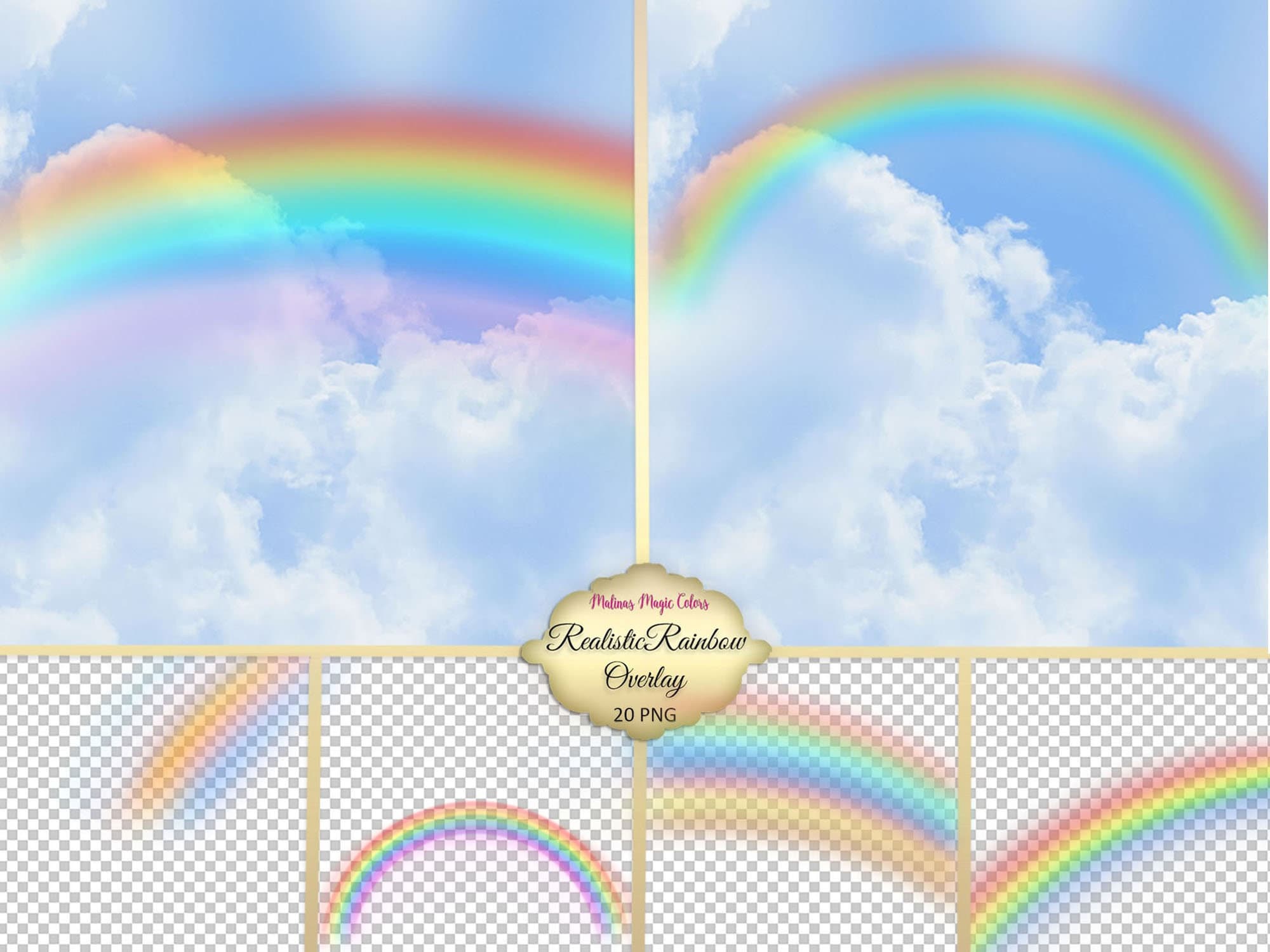 Realistic Rainbow Overlay Rainbow Photo Overlay Photography Overlays ...
