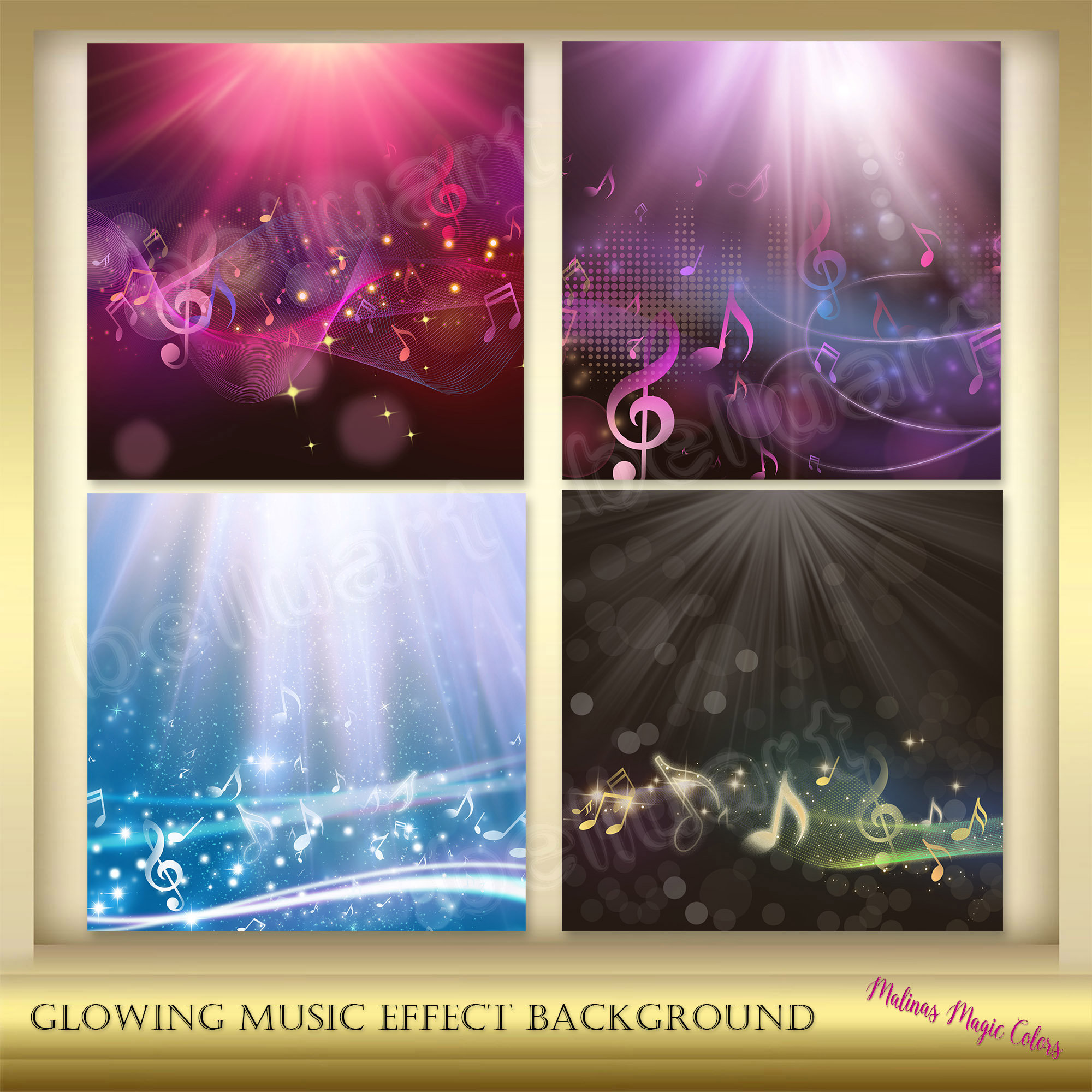 10 Glowing Music Effect Backgrounds - Music Notes Background - Music ...