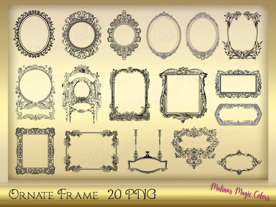 Vintage Ornate Frame Victorian Frame Antique Ornate Frame Barock Frame ...