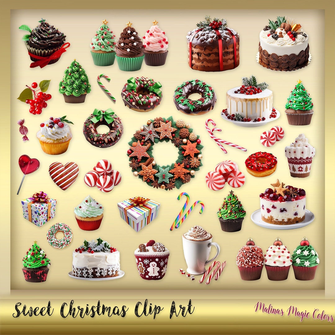 Sweet Christmas Clip Art Christmas Candy Clipart Christmas Cookies Clip ...