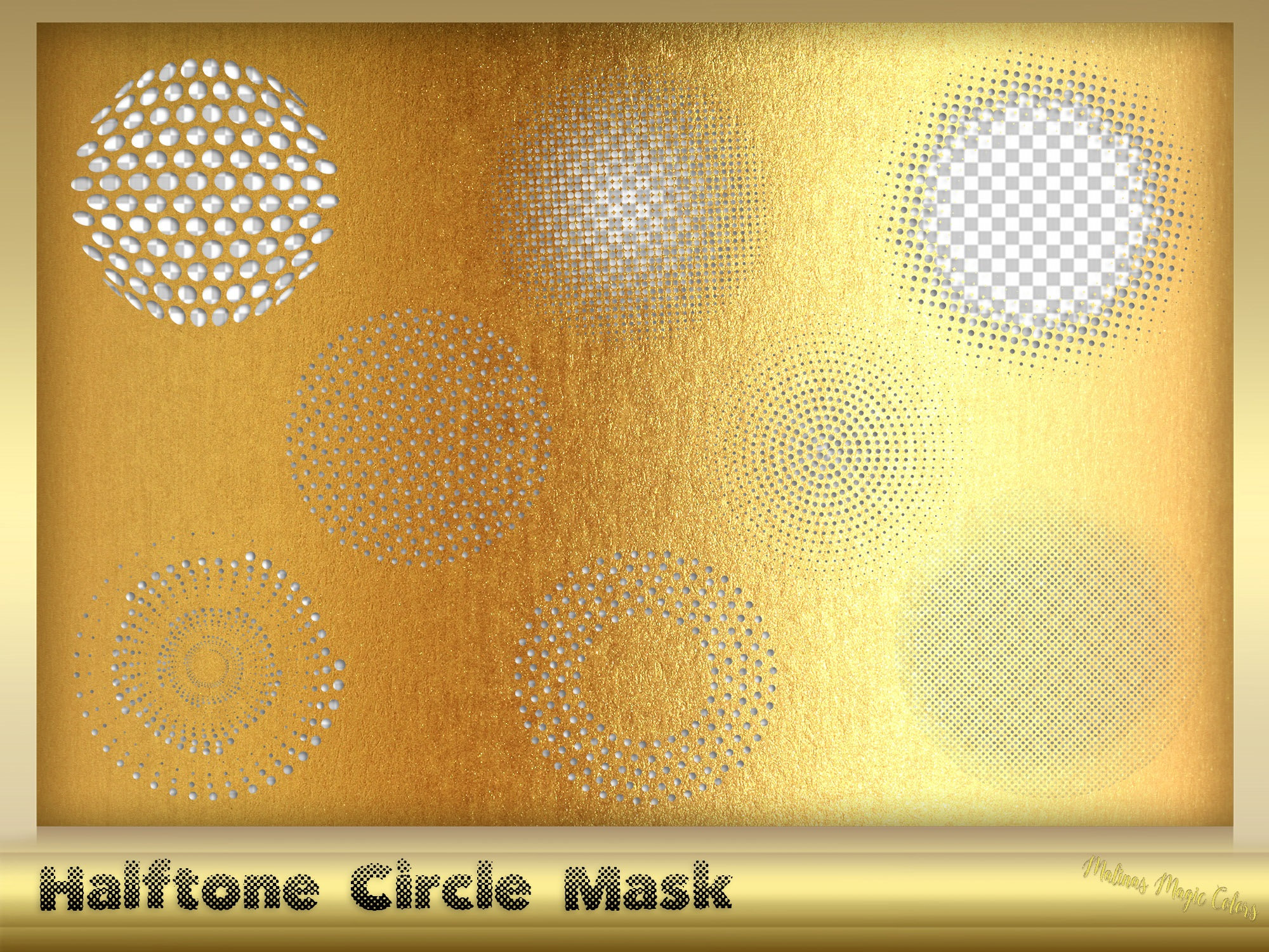 Halftone Circle Mask for Photoshop Halftone Dots Circle Circles Masks ...