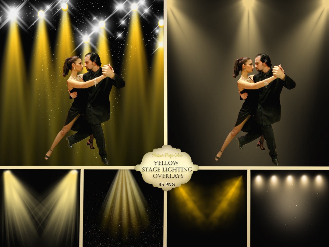 45 Yellow Stage Lighting Overlays - Yellow Spotlight Overlays - Yellow ...