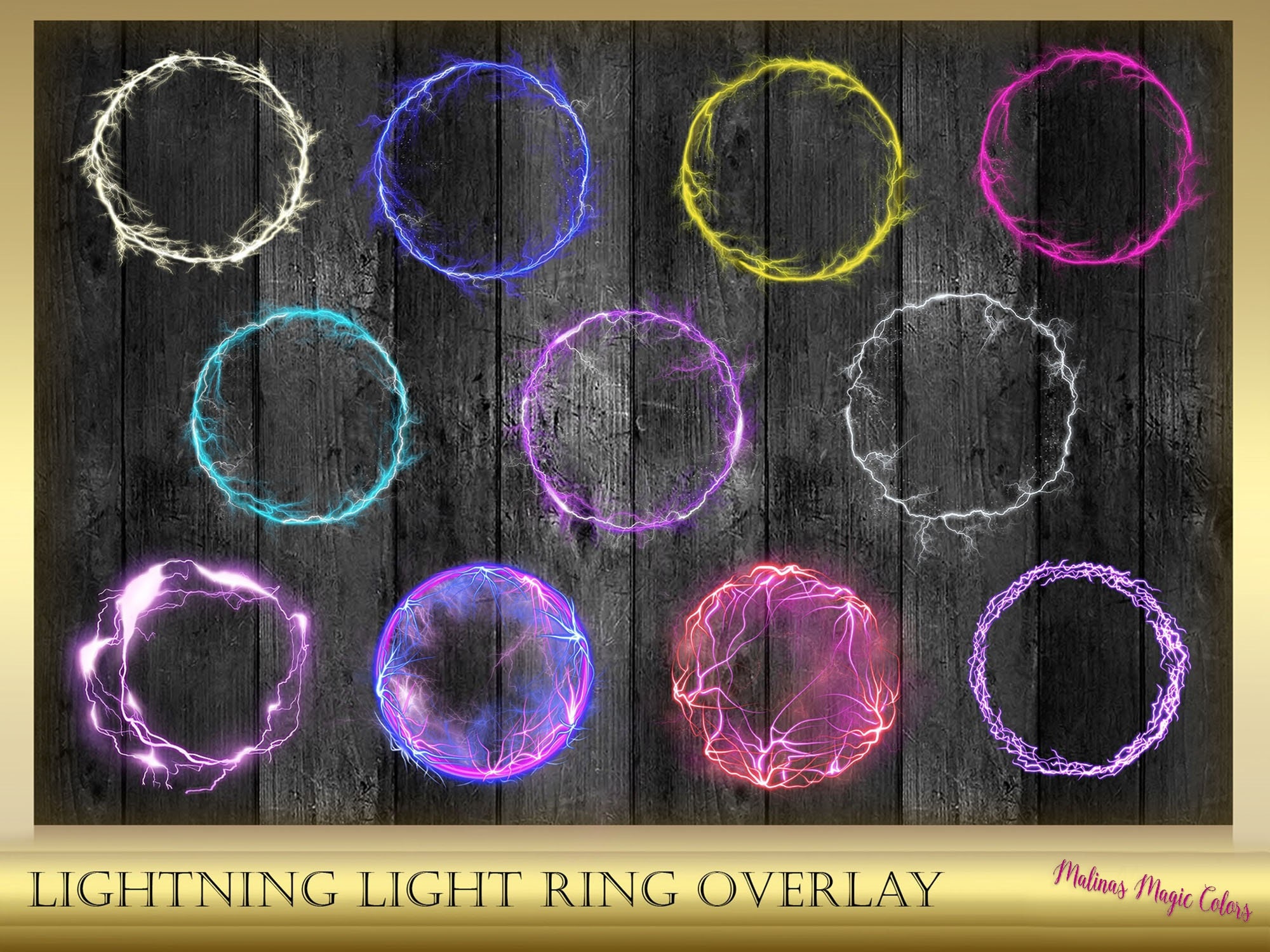 Lightning Light Ring Overlay - Light Ring - Light Circle - Lightning ...