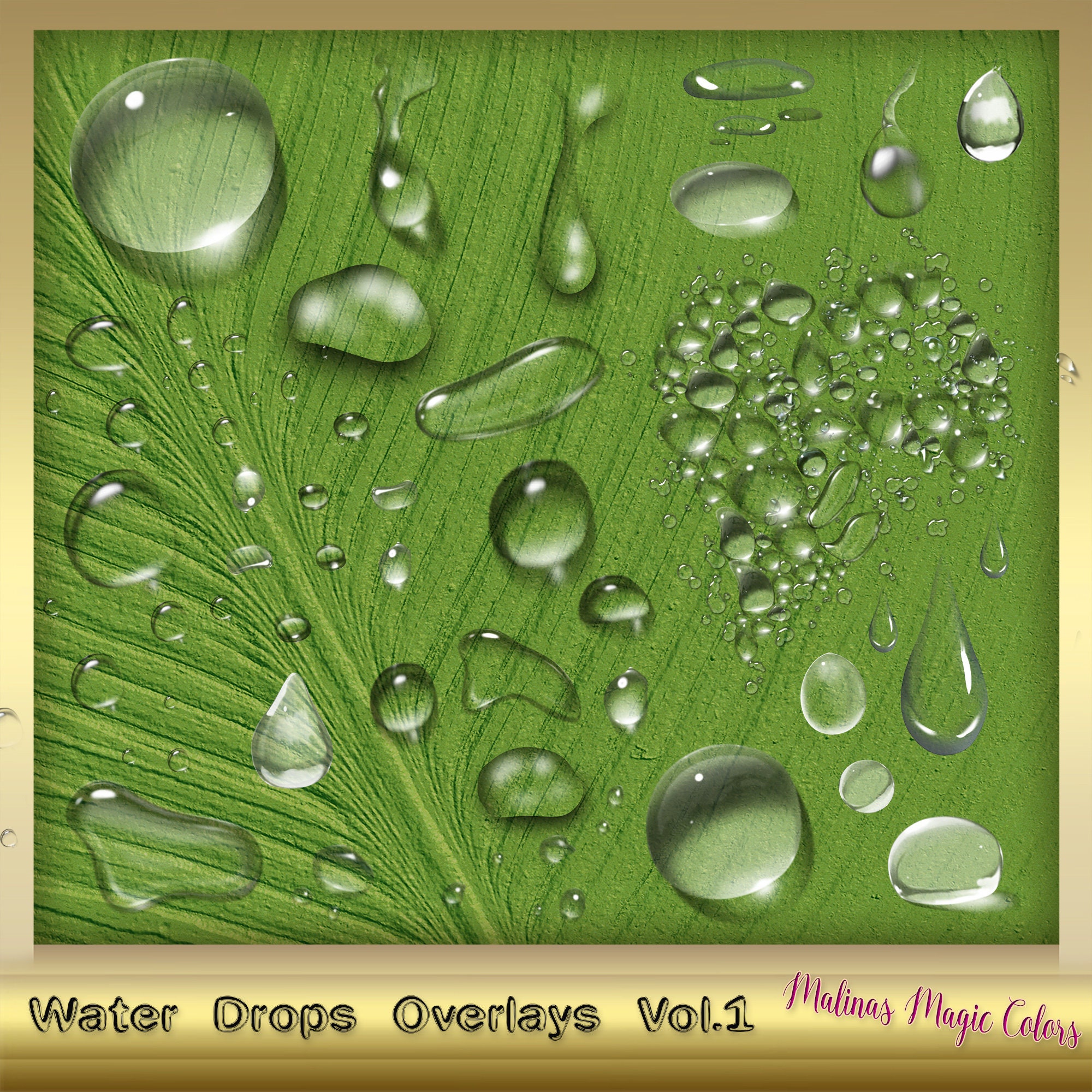 40 Water Drops Overlays Vol. 1 Raindrops Overlays Foto Overlays ...