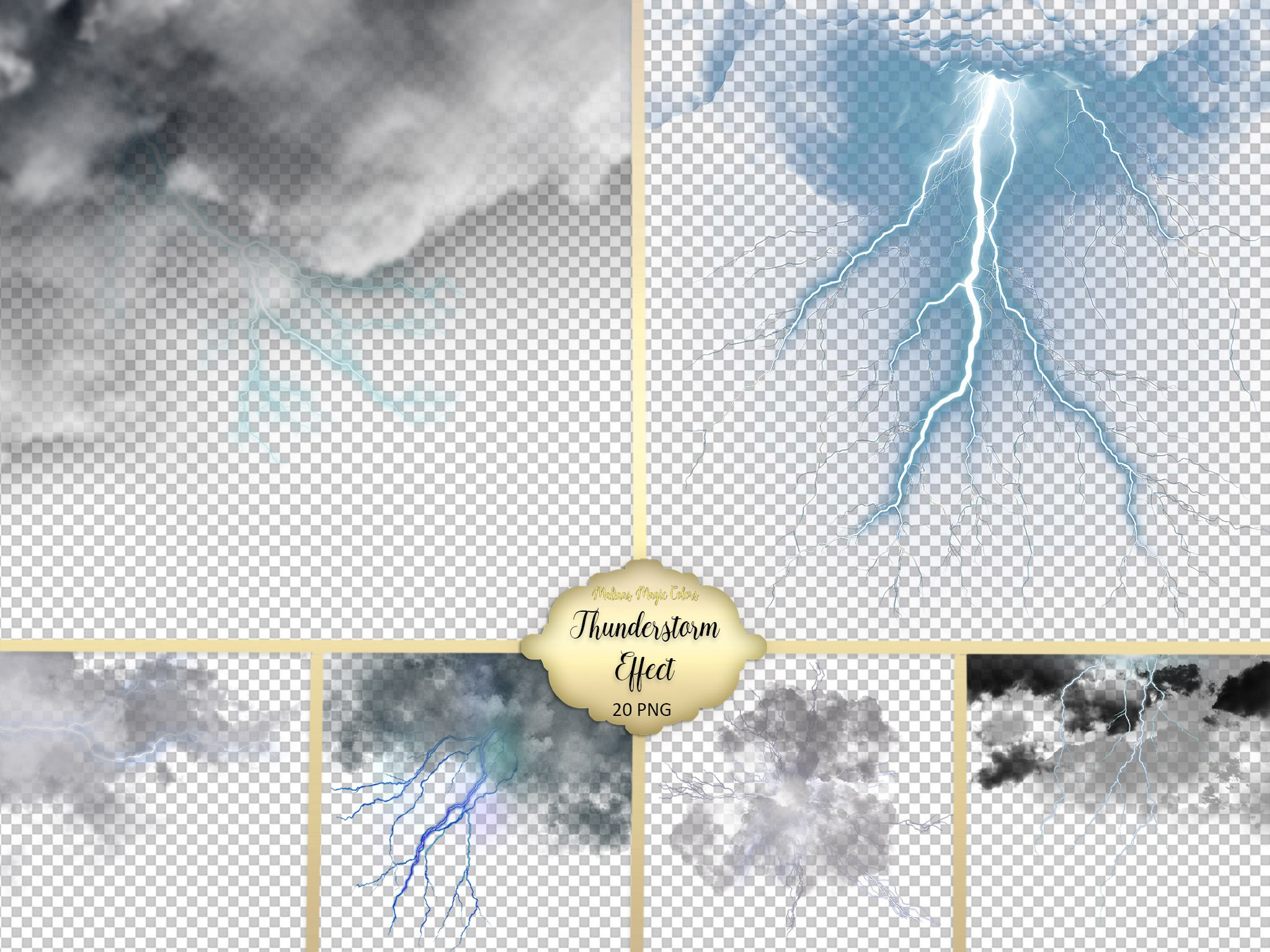 Lightning Effect in Dark Clouds - Thunderstorm - Dark Clouds Overlays ...