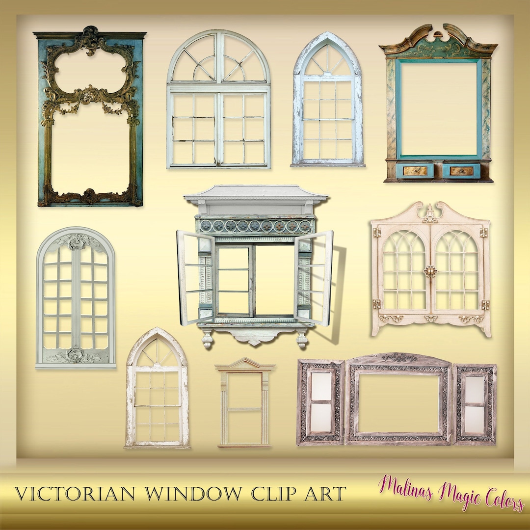 10 Victorian Window Frames - Window Photo Frame - Photoshop Digital ...