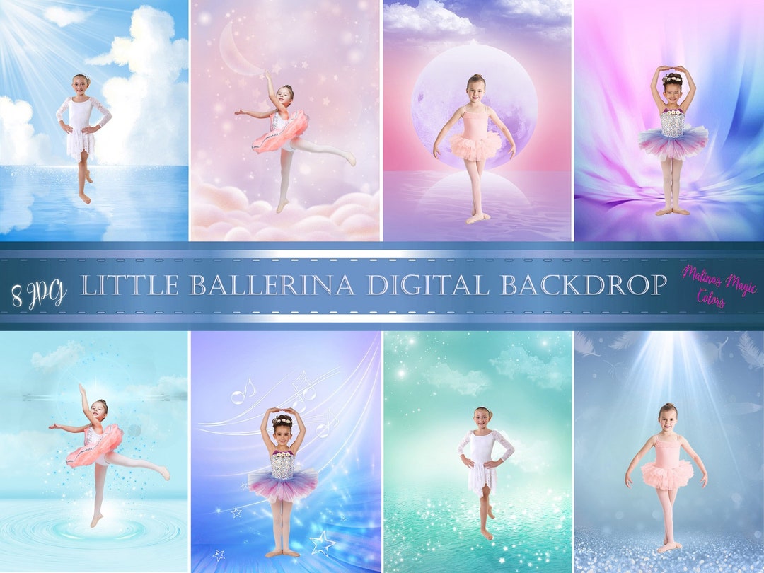 Little Ballerina Digital Backdrop - Ballet Stage Background - Ballet ...