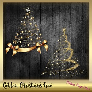 Golden Christmas Tree - Christmas Tree Overlays - Christmas Tree ...