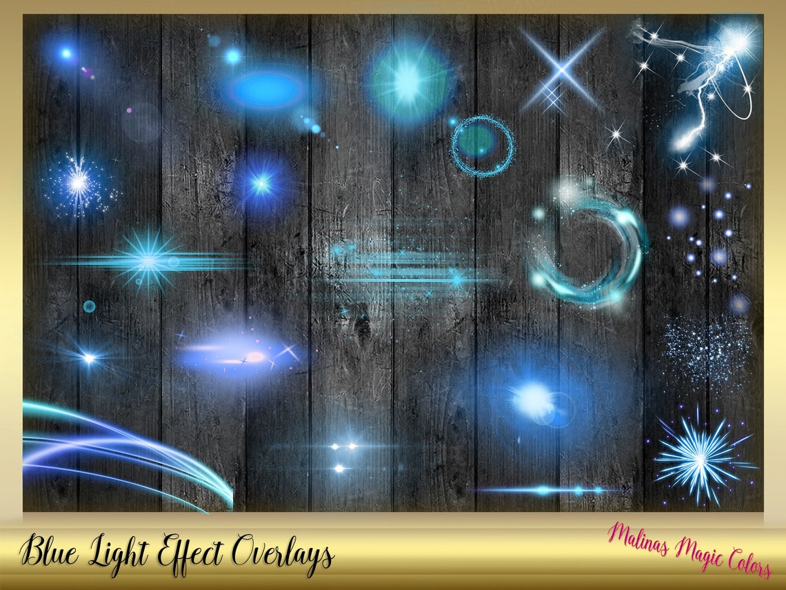 25 Blue Light Effect Overlays Vol.2 Blue Wedding Overlays Blue ...