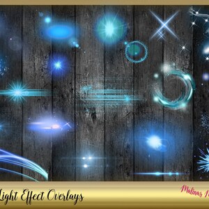 25 Blue Light Effect Overlays Vol.2 - Blue Wedding Overlays - Blue ...